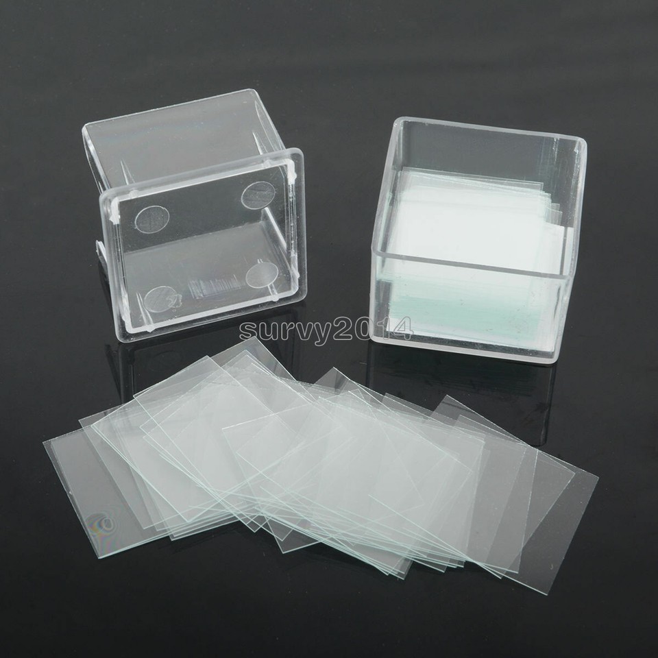 100PCS 22*22mm Square Microscope Cover Glass Set Blank Coverslip Slides ...