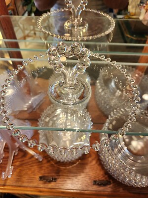 Lenox Imperial Candlewick Crystal Relish Tray With Heart Handle. | eBay