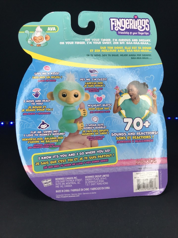 Fingerlings Interactive Baby Monkey AVA 70+ Sounds And Reactions 2023 ...