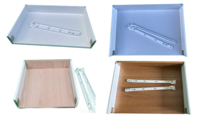 Kitchen Cabinet Drawer Soft Close & Standard 400 Deep 90High For 15mm ...