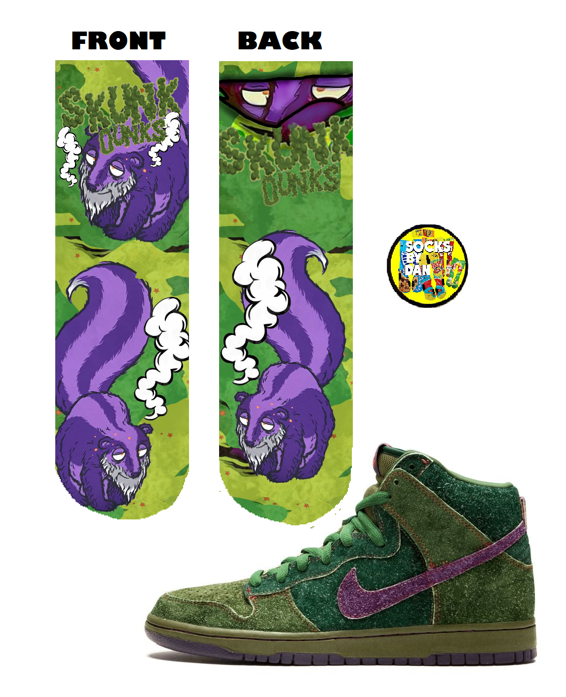 SKUNK DUNK SOCKS | eBay