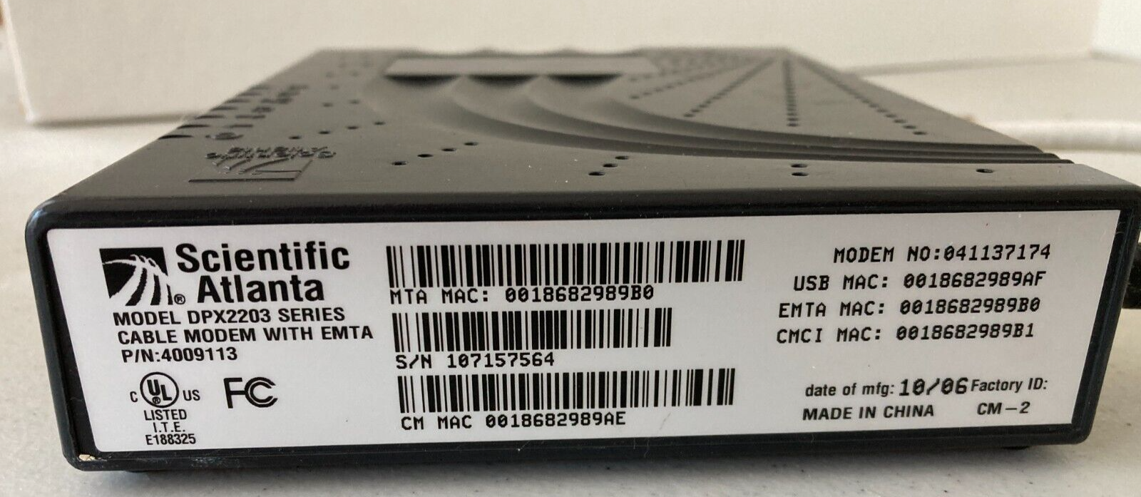 SCIENTIFIC ATLANTA WEBSTAR DPX2203 CABLE MODEM | eBay