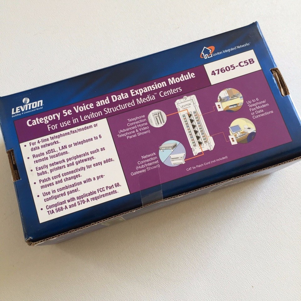 Leviton 47605-C5B Category 5 Voice and Data Module | eBay