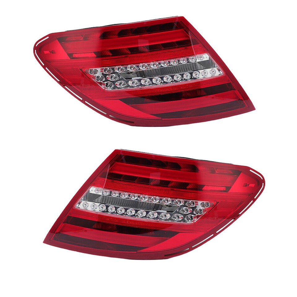 Pair LED Tail Light Lamp Fit For 2011-2014 Mercedes Benz W204 C250 C300 ...