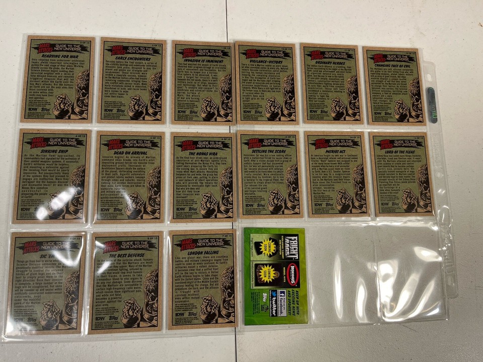 Topps 2012 Mars Attacks 15 Card Set Guide To The New Universe-Near Mint ...