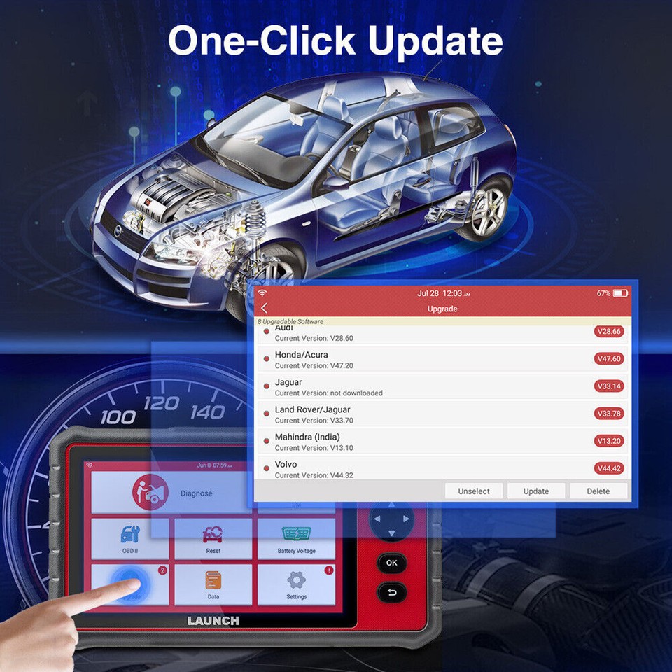 LAUNCH CRP909C OBD2 Scanner Full System ECU Programming Diagnostic Tool ...