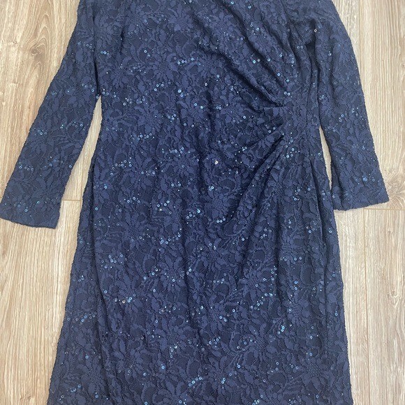 Lauren Ralph Lauren blue sequence Dress size 16 W - Gem
