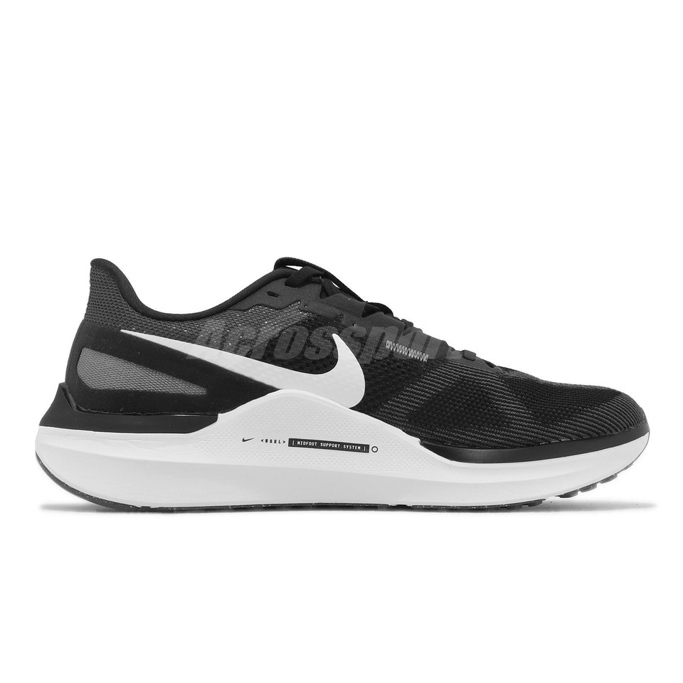 Nike Air Zoom Structure 25 Black Iron Grey Men Eoad Running Shoes ...