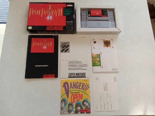 SNES Final Fantasy II 2 100% CIB Complete All Inserts RARE CONDITION ...