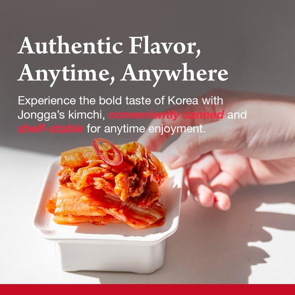 Original Can Kimchi (Pack of 4), Shelf Stable Canned Kimchi, Spicy ...