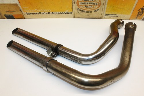 Harley-Davidson Panhead Exhaust Straight Drag Pipes Header Chopper ...