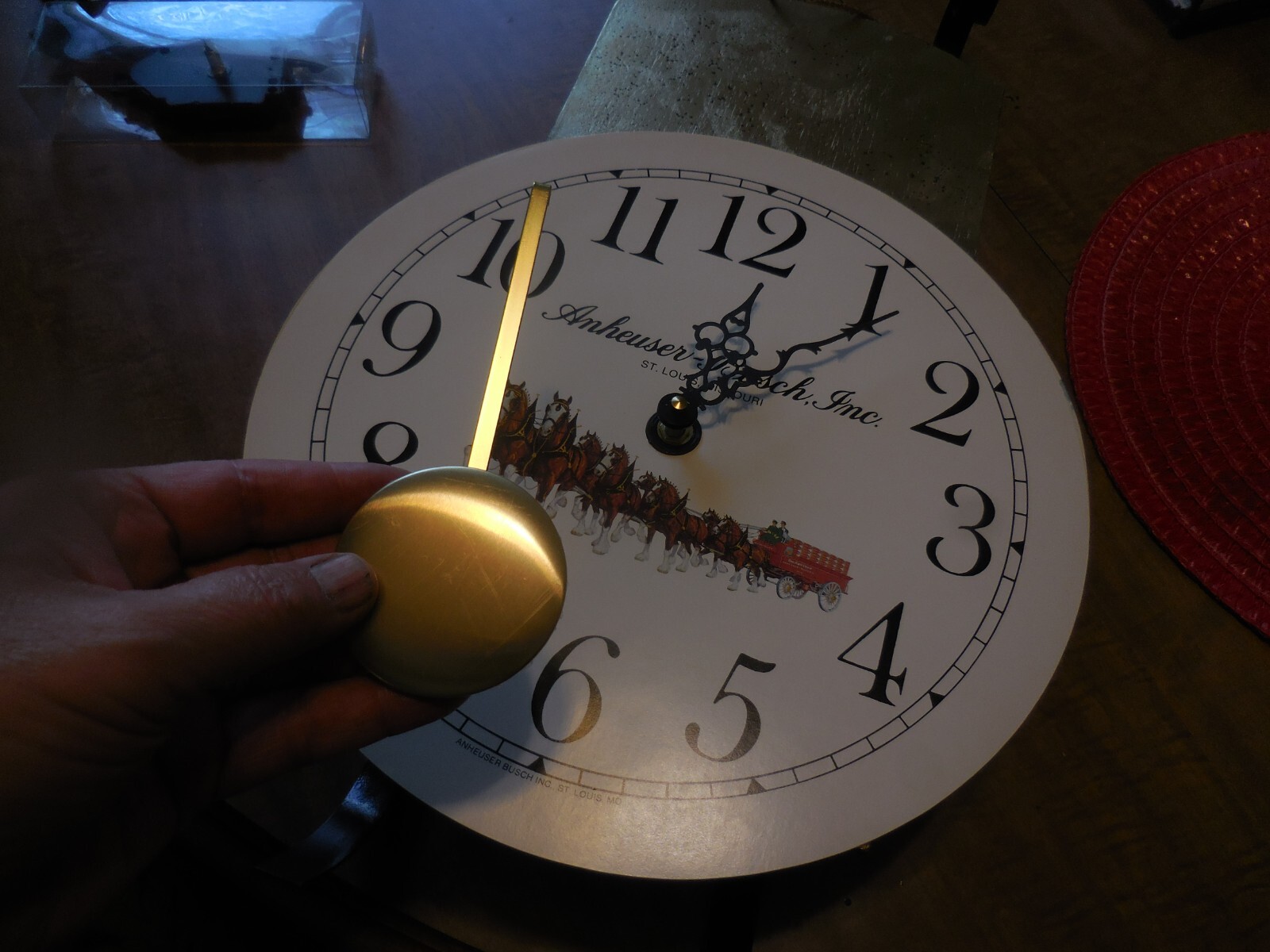 Anheuser Busch Clydesdale Horses Sleigh Shape Wall Clock with Takane ...