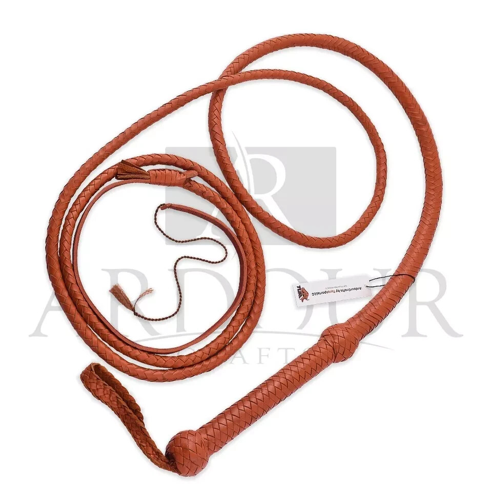 Cow Hide Leather Bullwhip 08Feet Long 12 Plaits Heavy Duty Bull-whip | eBay