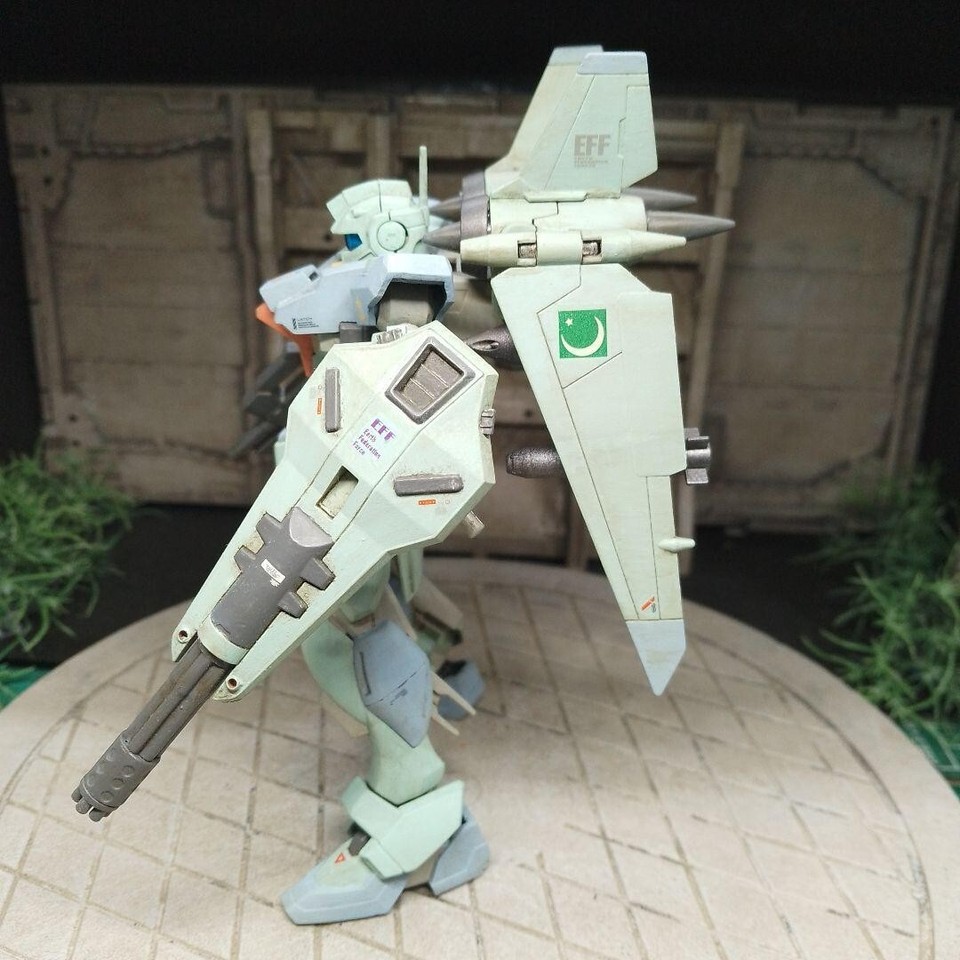 GUNDAM GM Original Custom Mixing Mixed Weathering Painted 1:144 BANDAI ...