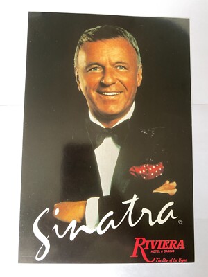 FRANK SINATRA OVERSIZE POSTCARD FROM THE RIVIERA, VEGAS | eBay