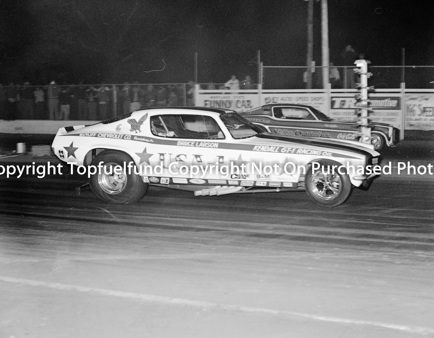 Bruce Larson USA 1 Circa 1970 Camaro 8x10 NHRA Funny Car Photo 2 | eBay