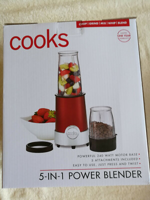 COOKS- 5-in-1 Power Blender. Red. New in box. | eBay