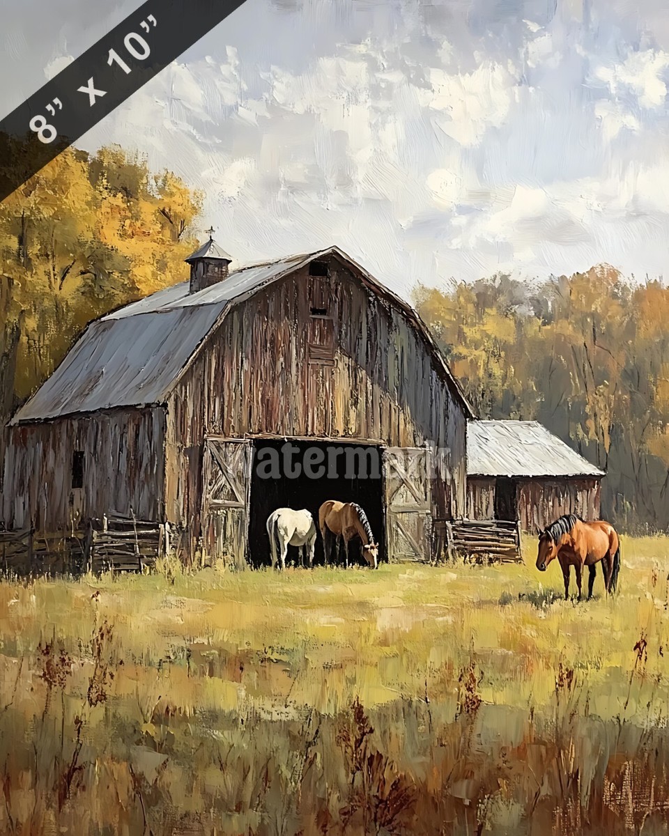 Oil Paintings Of Old Barns