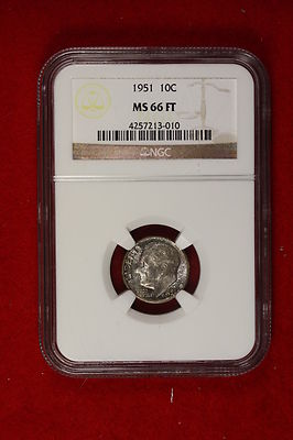 1951 NGC MS66 FULL TORCH ROOSEVELT DIME #B49580 | eBay