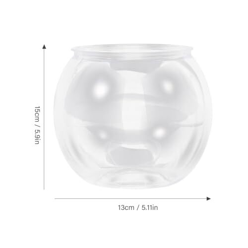 Plastic Fish Bowl Round Goldfish Tank Small Betta Fish Bowl Clear Fish ...
