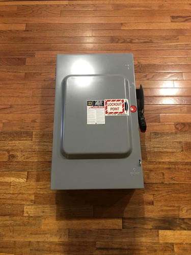 Square D Fused Disconnect 200 Amp 600 Volt 480 Volt 3 Phase Nema 1 ...