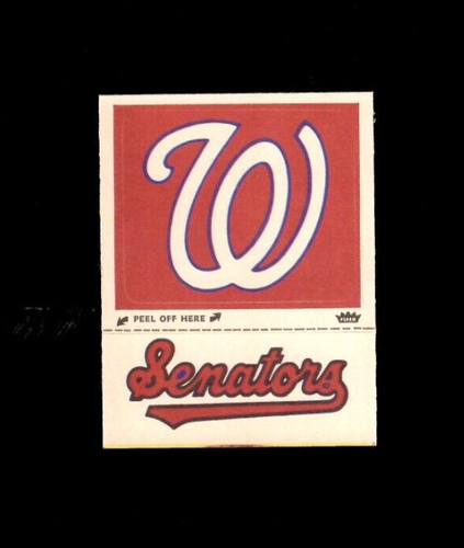 1968-72 Fleer Cloth Stickers WASHINGTON SENATORS Patches Emblems Logo ...