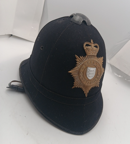 Vtg Essex Constabulary Police Helmet British Bobby Hat Christys London | eBay