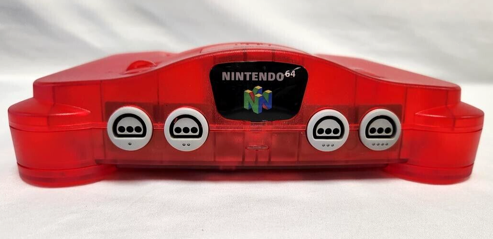 Vtg N64 Funtastic Watermelon Translucent RED Nintendo-64 Gaming Console ...