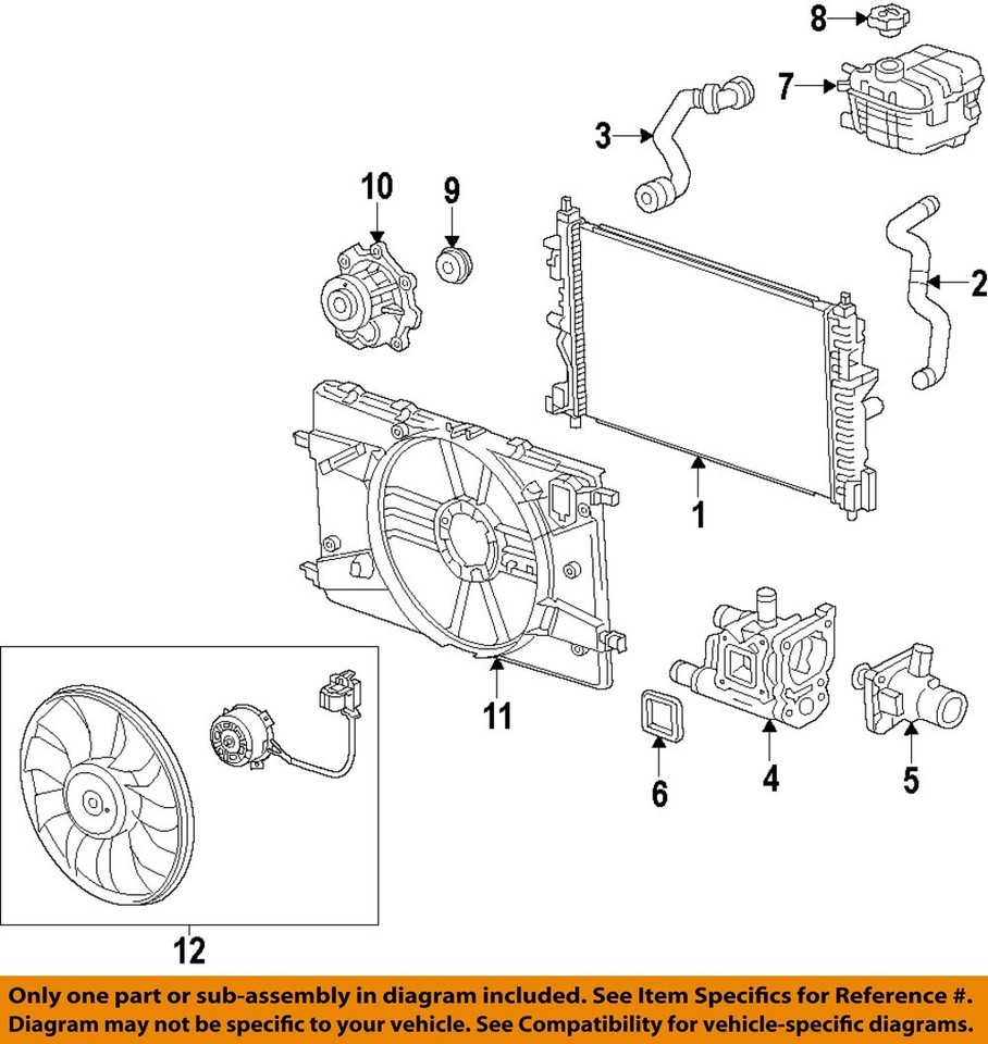 GM OEM 12-18 Sonic Cooling Radiator Components-Lower Hose 96958195 | eBay