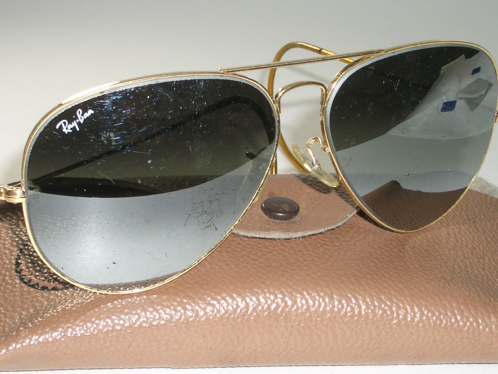 1980's B&L RAY BAN G31 UV DOUBLE GRADIENT MIRROR WRAPAROUNDS AVIATOR ...