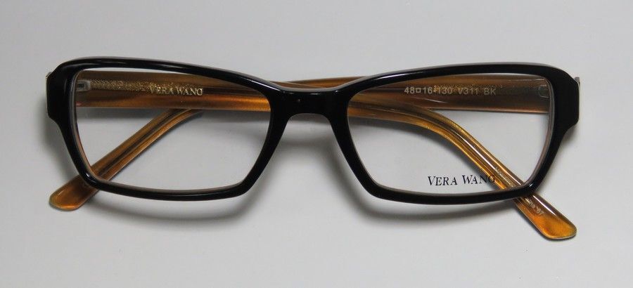 NEW VERA WANG V311 EYEGLASS FRAME BK WOMENS DESIGNER FULL-RIM 48-16-130 ...
