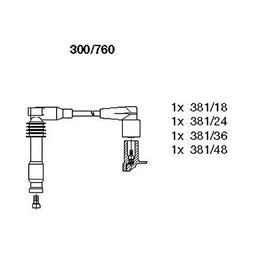 BREMI Ignition Cable Kit For DAEWOO CHEVROLET Leganza Nubira Epica ...