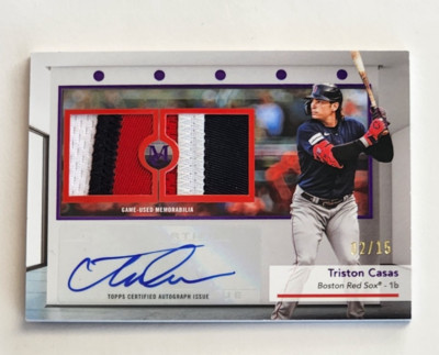 2024 Topps Museum Collection Triston Casas Purple Auto Relic 02/15 | eBay