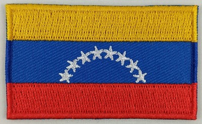 Venezuela Flag Patch Embroidered Iron On Applique Venezuelan | eBay