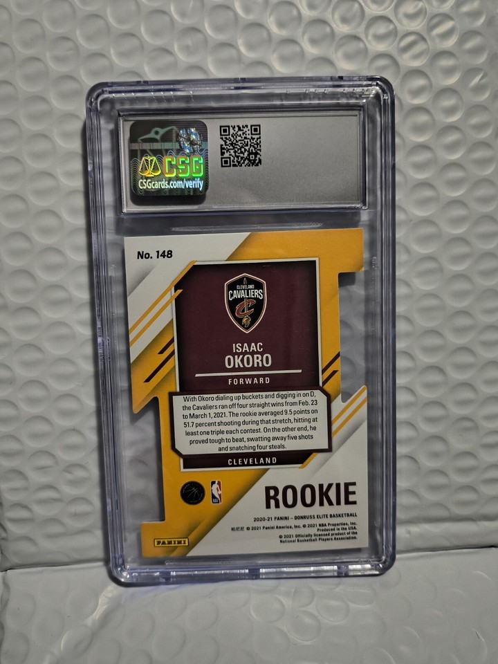 2020-21 Donruss Elite #148 Isaac Okoro Aspirations CSG 9.5 #41/65 RC | eBay
