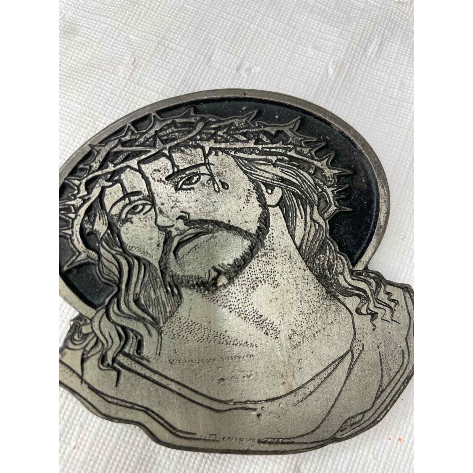 Vintage Jesus Christ Messiah Belt Buckle Crown of Tho… - Gem