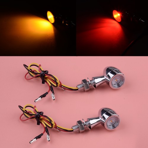 2x/Kit Motorcycle Mini Turn Signals Lamp Blinker for Dirt Bike Street ...