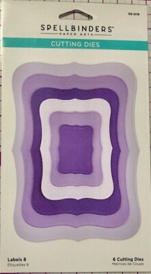 New Spellbinders Labels 8 Nesting Die Set $25 Value | eBay