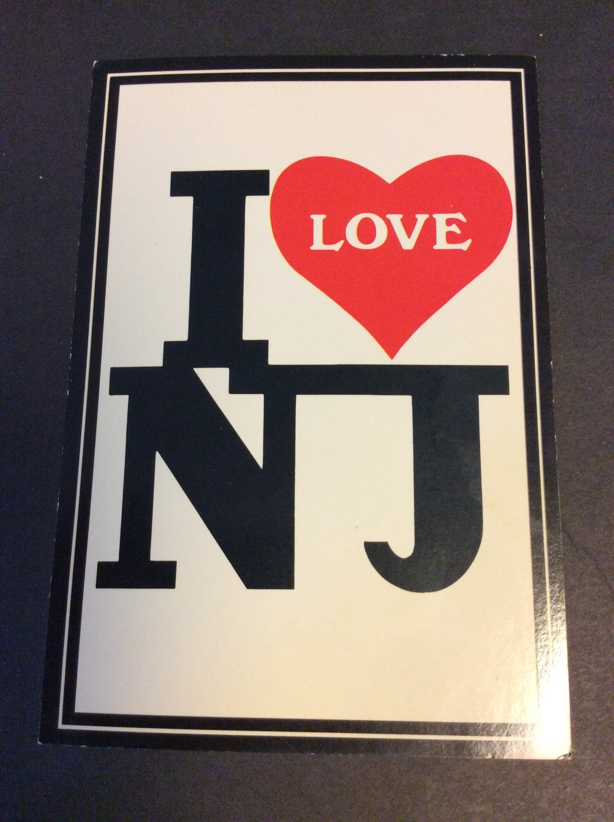 I LOVE NEW JERSEY Postcard Circa 1990's | eBay