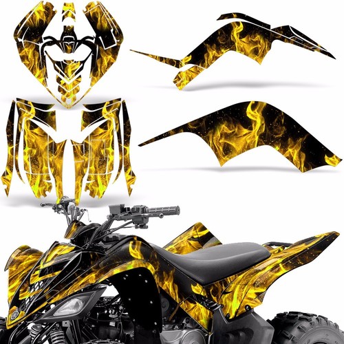 ATV Graphic Decals Stickers For Yamaha Raptor 90 2009-2015 ICE Y | eBay