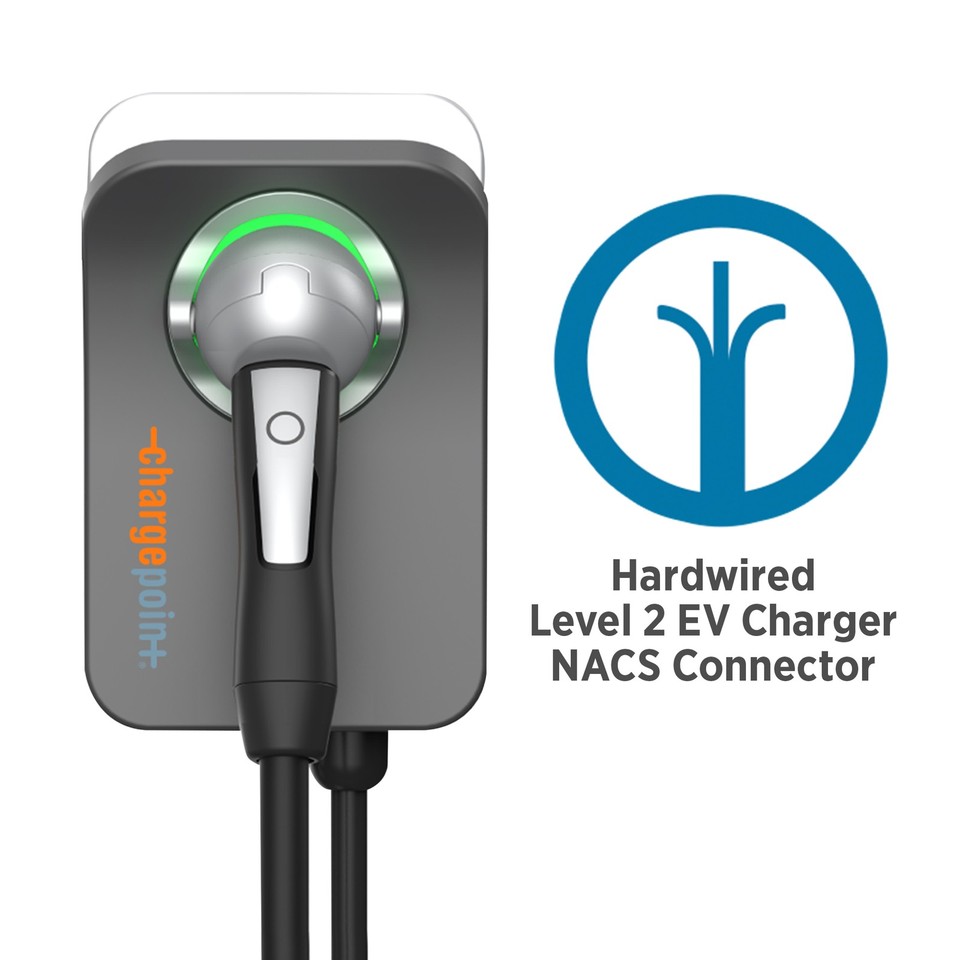 ChargePoint Flex Level 2 EV Charger, Hardwired EV Fast Charge Station ...