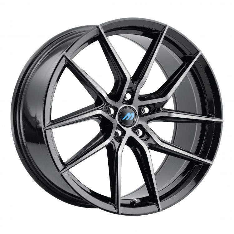 18 inch 18x8 MACH BK ME6 Carbon Black / Undercut wheels rims 5x4.5 ...