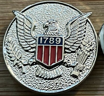 USMS - US Marshals Service CENTER SEAL - SILVER version Lapel Pin | eBay