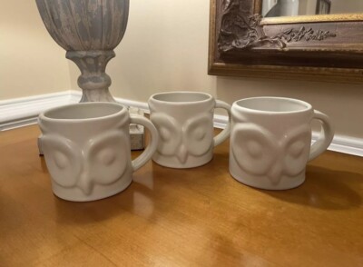 Pottery Barn Owl Shaped Stoneware Mugs (3) NWOT NWOB OB | eBay