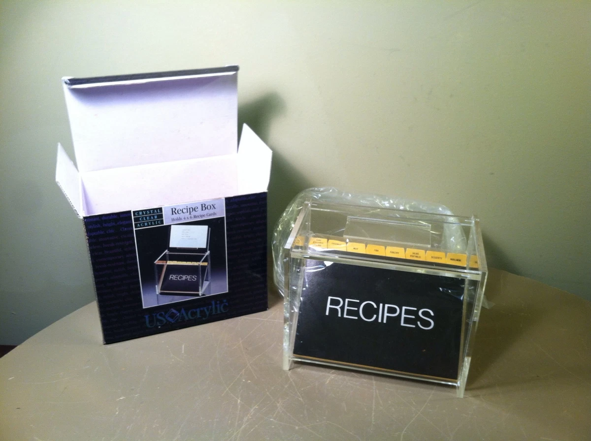 Acrylic Recipe Box