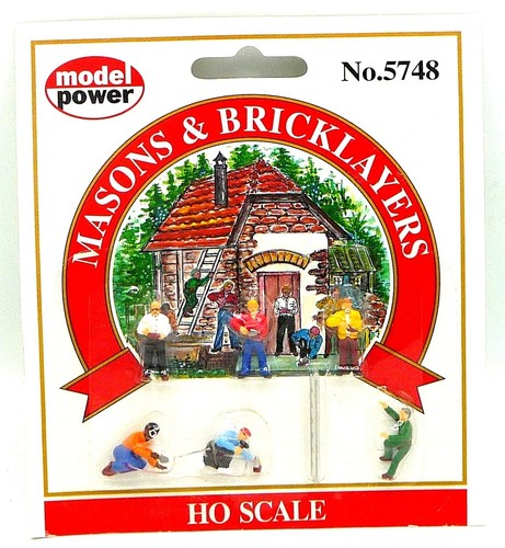 MASONS & BRICKLAYERS Model Power #5748 HO Scale New Old Stock | eBay