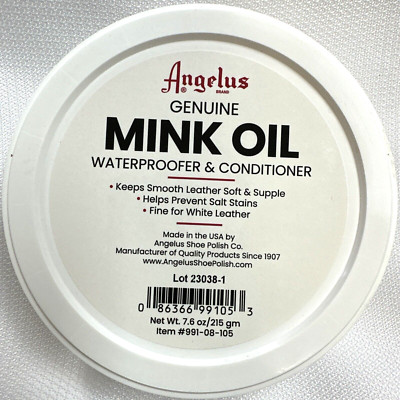Angelus Genuine Mink Oil Waterproofer And Conditioner 7.6 oz / 215gm ...