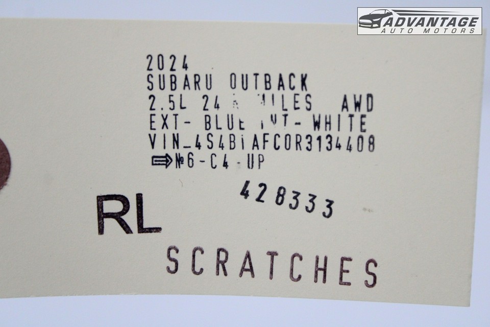 2020-2025 SUBARU OUTBACK REAR LEFT DOOR WINDOW B PILLAR APPLIQUE ...