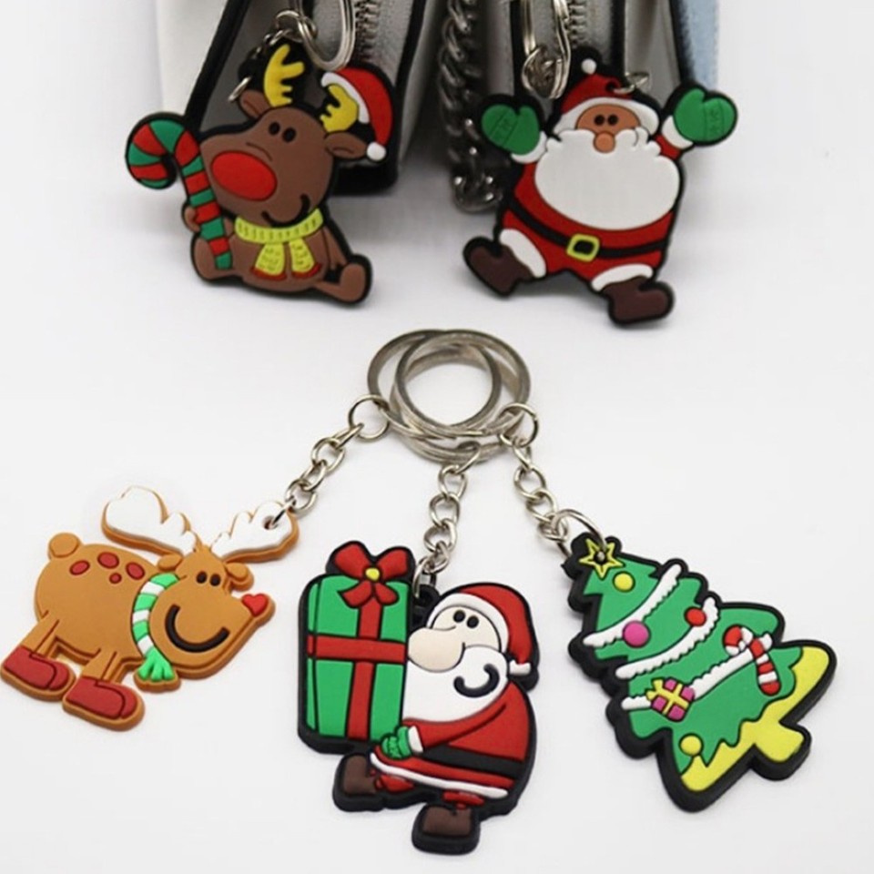 30 Pcs Christmas Key Cartoon Keychains Mini Bag Pendant Charm | eBay ...