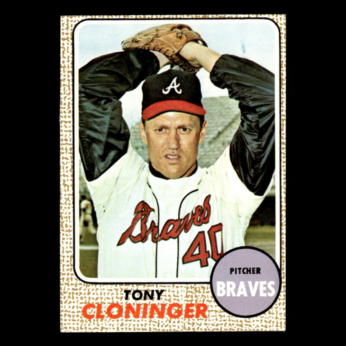 Tony Cloninger #93 1968 Topps Atlanta Braves Baseball Card MLB EX | eBay